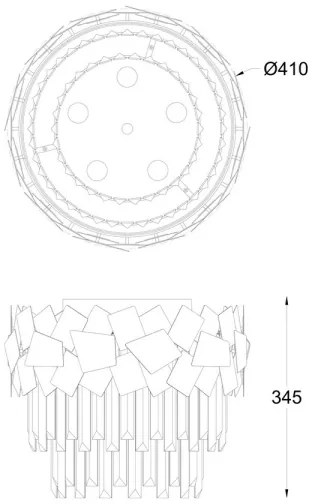 Brilagi - LED Křišťálové stropní svítidlo MIRAGE 5xE14/40W/230V