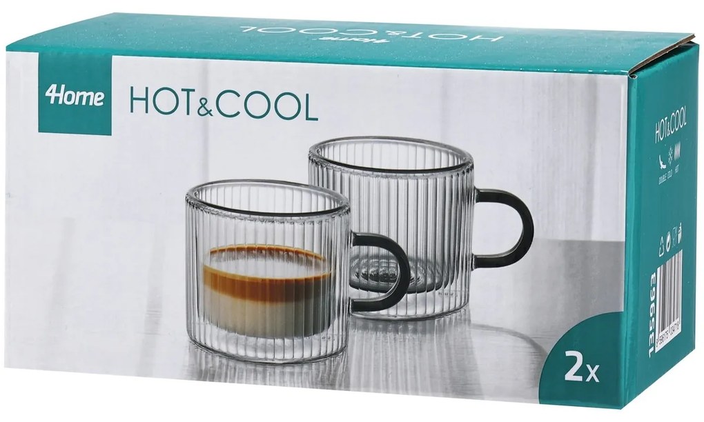 4Home Termo sklenice na lungo Haze Hot&Cool 100 ml, 2 ks
