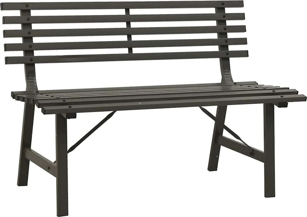 Zahradní lavička 110 cm ocel černá 317135