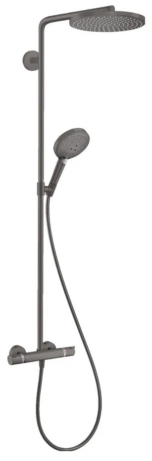 Hansgrohe Raindance Select S, Showerpipe 240 1jet PowderRain s termostatem, kartáčovaný černý chrom, HAN-27633340