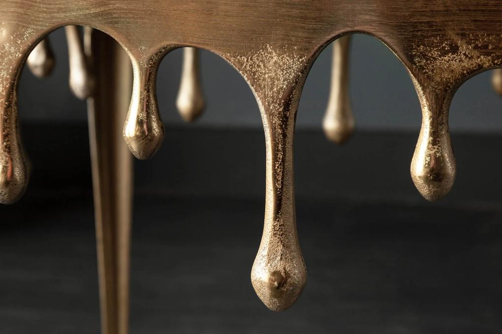 Noble Home Zlatý hliníkový odkládací stolek Lussig L, 50 cm
