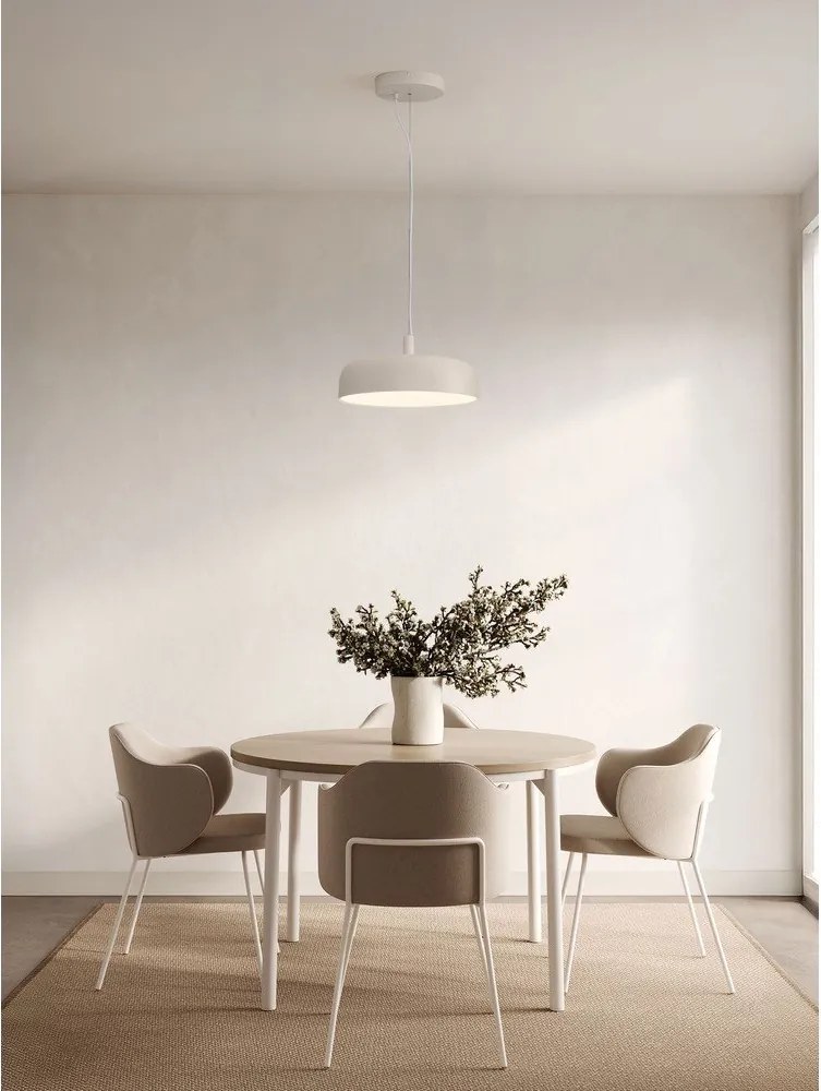 Krémové hliníkové LED stmívatelné závěsné svítidlo ø 40 cm Noelia – Nova Luce