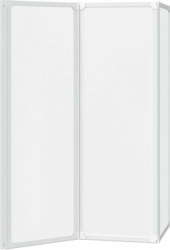 Sprchová a vanová zástěna 117 x 120 cm 3 panely skládací 140784