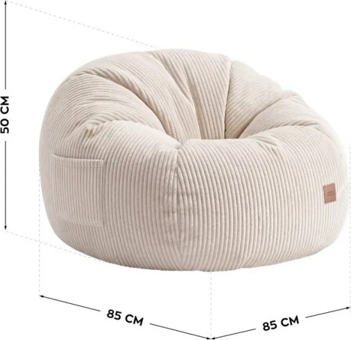 Sedací pytel s podnožkou COMFY 3.0 béžový