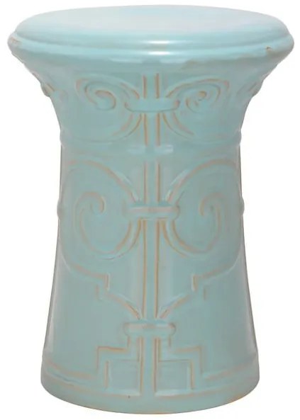 Tyrkysově modrý keramický stolek vhodný do exteriéru Safavieh Imperial, ø 30 cm