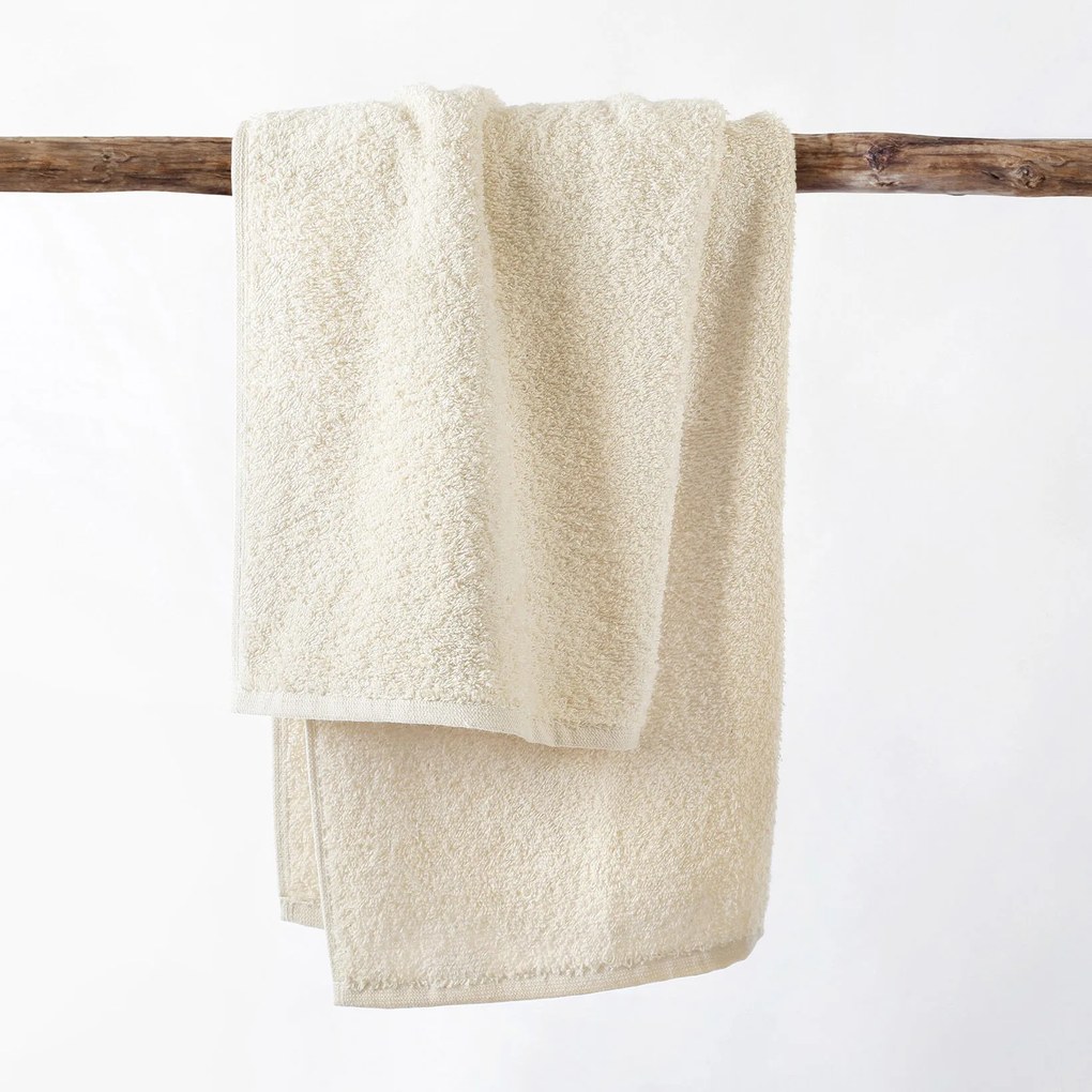 Goldea hotelový froté ručník / osuška bez bordury - 400g/m2 - přírodní režný 70 x 140 cm
