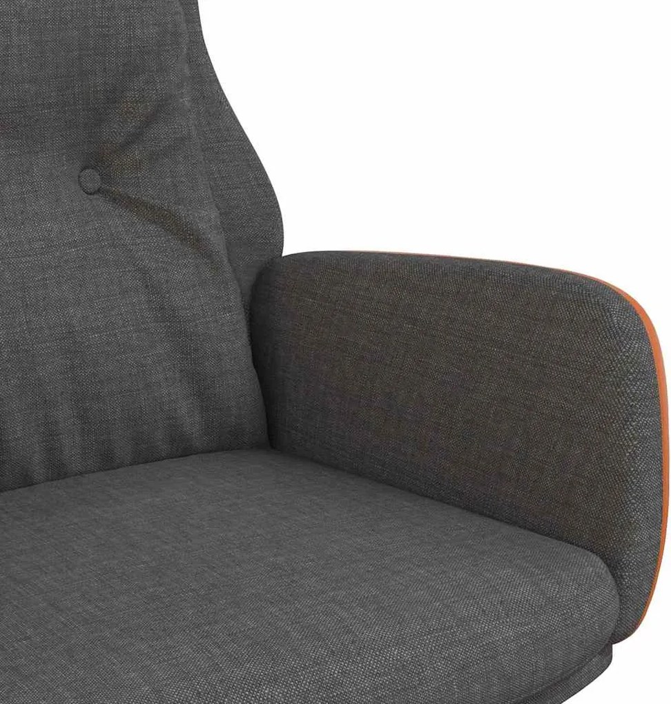 Relaxační křeslo tmavě šedé textil a PVC 341302