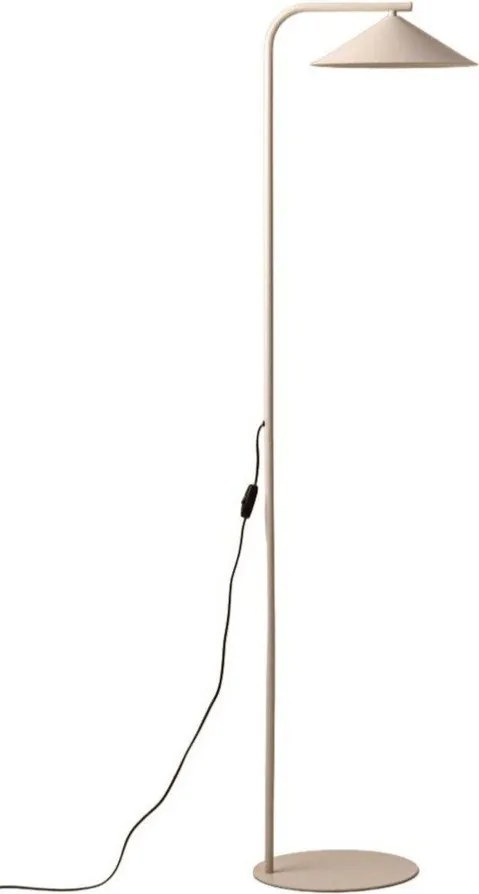 Krémová kovová stojací lampa (výška 160 cm) Nocte – Micadoni