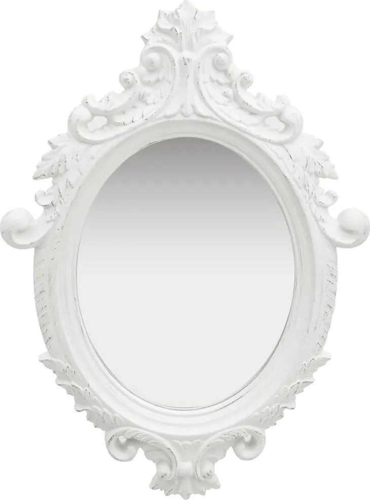 vidaXL Nástěnné zrcadlo zámecký styl 56 x 76 cm [320357] Barva: Bílá