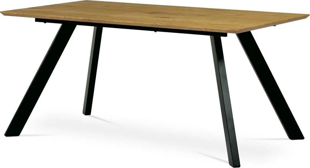 Autronic Stůl jídelní 160x90x75 cm, deska MDF, 3D dekor divoký dub HT-722 OAK