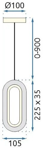 Toolight Toolight, LED křišťálový závěsný lustr, 7W, 500lm, G113-1CP, zlatá, OSW-09708