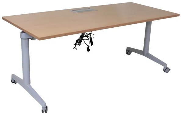 Stůl Steelcase Fliptop 180x80, s elektroboxem, buk