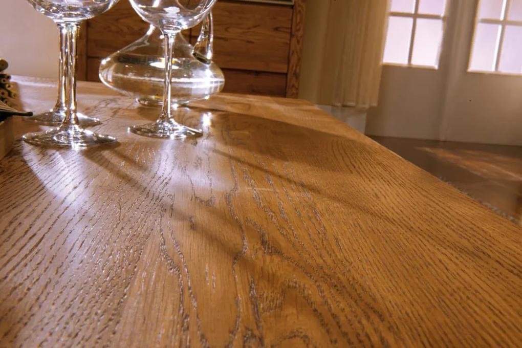 Rozkládací dubový jídelní stůl Orlando 160x90 cm - tmavý dub