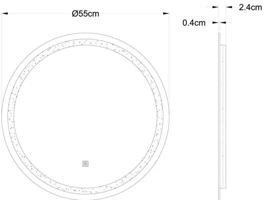 Globo 84033 - LED Stm. zrcadlo s podsvícením RIVAS LED/10W/230V 4000K pr. 55 cm