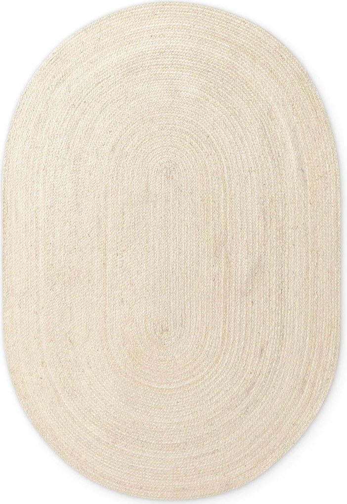 Hanse Home, Kusový koberec Jute Braided 106007 Ivory ovál, 160x230 ovál, béžová, chodba / předsíň