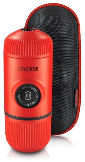 Cestovní kávovar Wacaco Nanopresso (červený) + tvrdé pouzdro