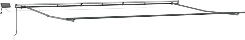 Ručně zatahovací markýza s LED světly burgundská 600 x 300 cm 3310200