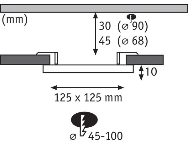 Paulmann 92388 - LED/8,5W IP44 Koupelnové podhledové svítidlo VARIFIT 230V