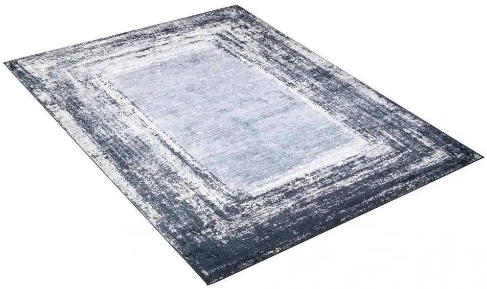 Tmavý trendy koberec s protiskluzovou úpravou Šířka: 80 cm | Délka: 150 cm
