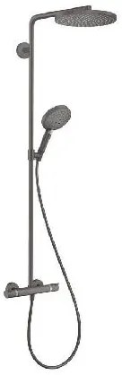 Hansgrohe Raindance Select S - Sprchový set Showerpipe s termostatem, 3 proudy, kartáčovaný černý chrom 27633340