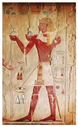 DIMEX | Vliesová fototapeta na zeď Egyptská malba MS-2-0052  | 150 x 250 cm | béžová, červená