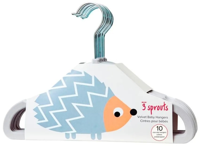 3 SPROUTS Ramínka 10 ks 3 Sprouts Hedgehog Gray