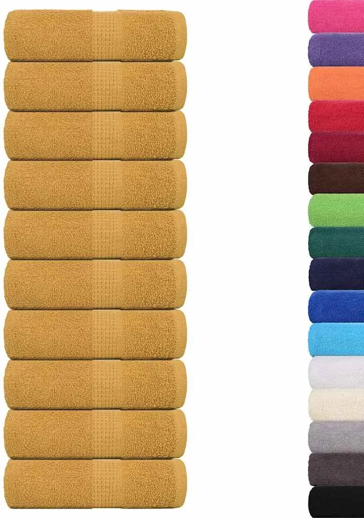 Ručníky pro hosty FROGN 10 ks zlaté 30x50 cm 360 g/m² 136805