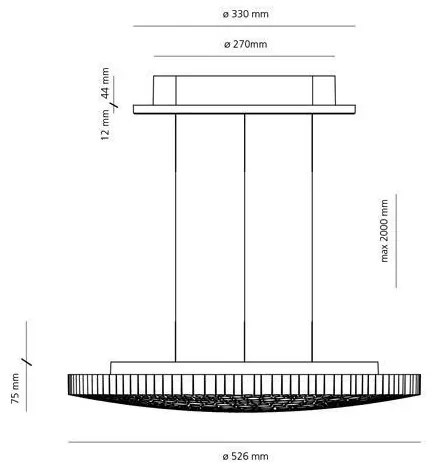 Artemide 0213010APP - LED Stm. lustr na lanku CALIPSO LED/50W/230V 3000K