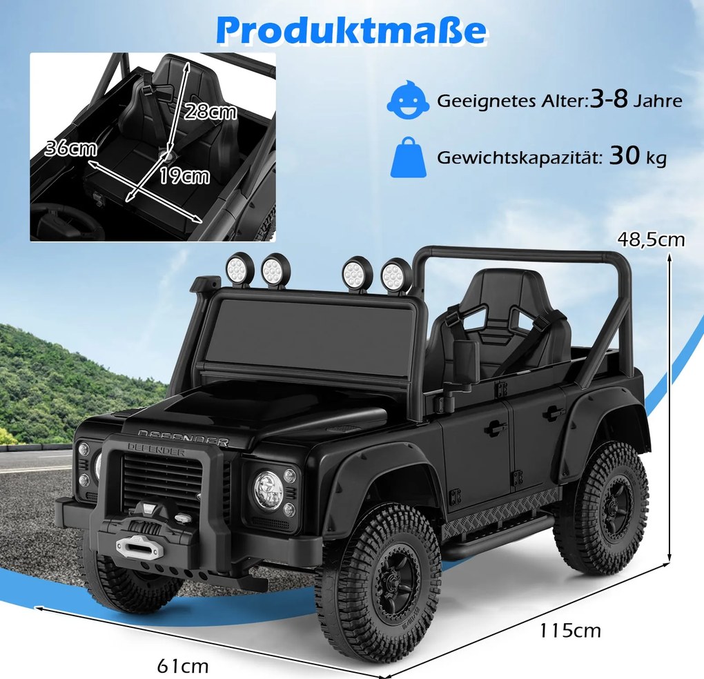 Costway Elektrické autíčko Land Rover Defender dětské elektrické vozítko