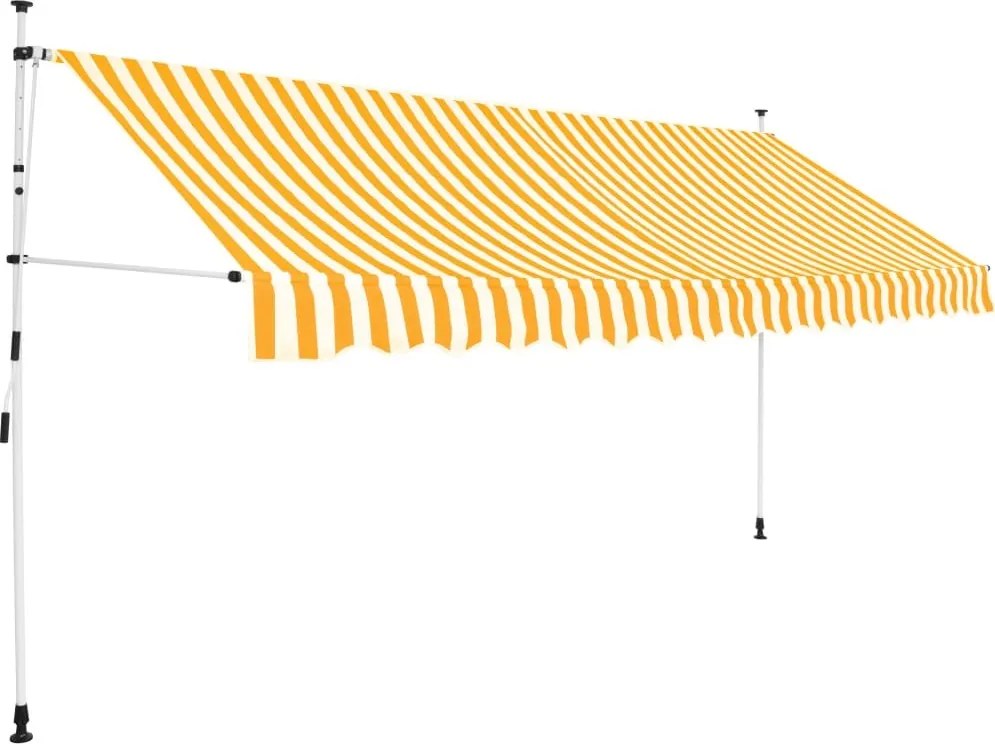 vidaXL Ručně zatahovací markýza 400 cm [43236] Barva: antracitová