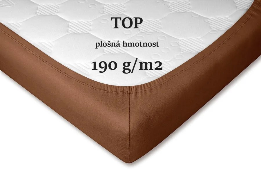 DADKA VRACOV Jersey prostěradlo nugát Rozměr 80x140x10