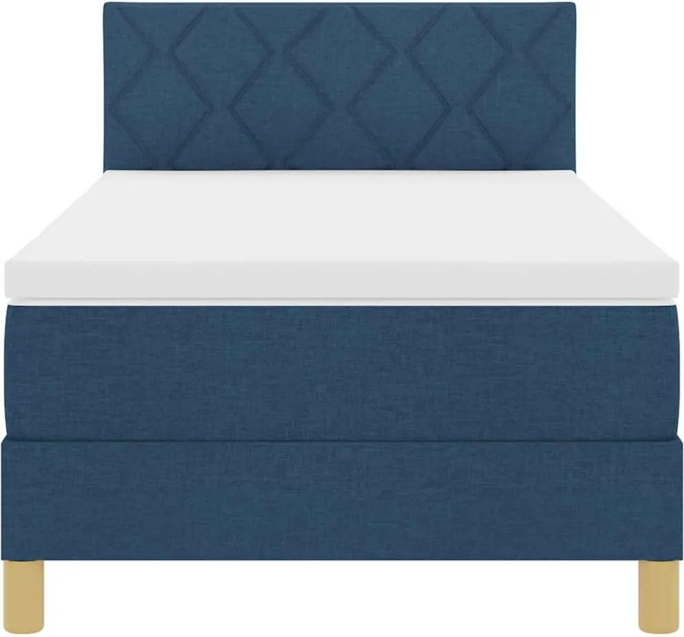 Postel s boxspringem s polštářem Modrá 90 x 200 cm textil 3338971