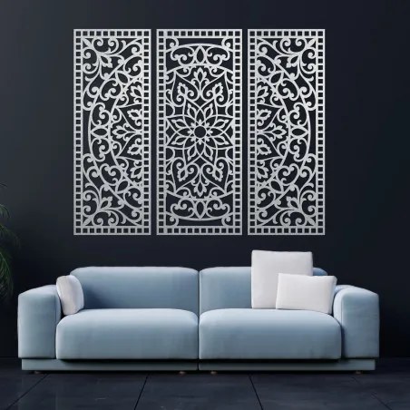 Nástěnná dekorace třídílný panel mandala | SENTOP PR0514-A