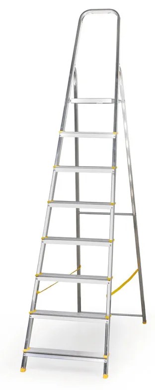 Jednostranné hliníkové schůdky ALVE EUROSTYL, 1x8 stupňů, 1,62 m