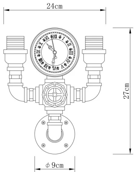 Globo 43000W2 - Nástěnné svítidlo BAYUDA 2xE27/60W/230V