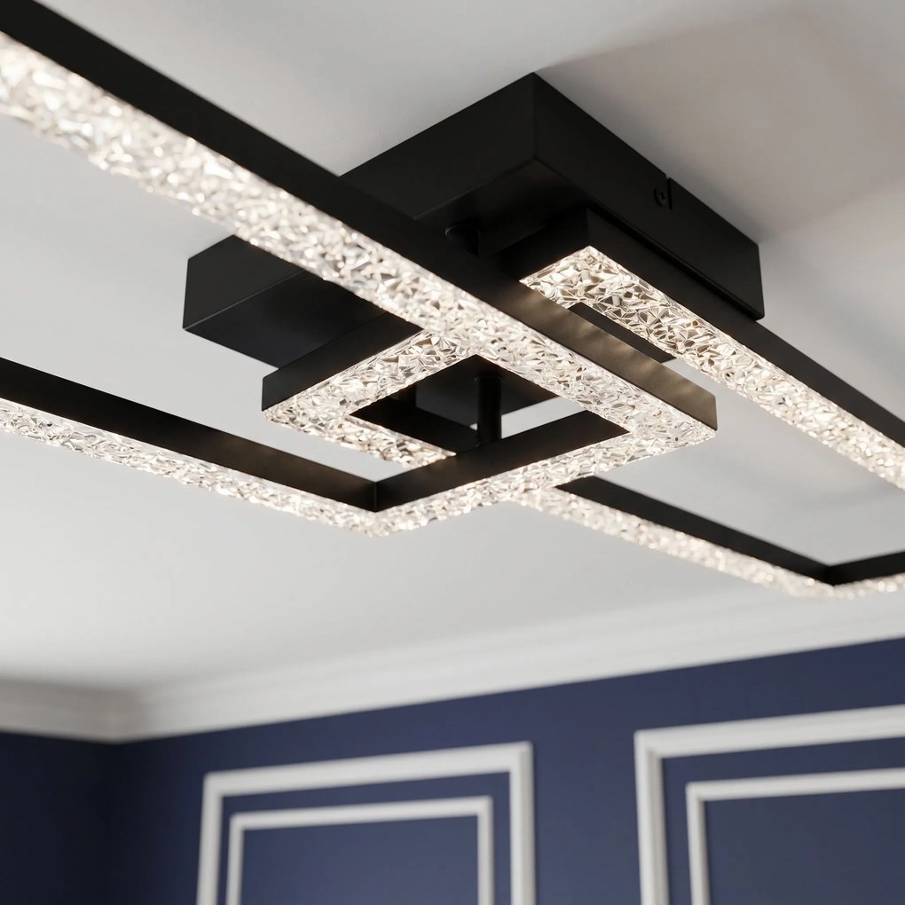 Toolight Toolight, stropní LED svítilna 610x200 mm, 12W, 4000K, 1000lm, černá matná, G155-C, OSW-06409