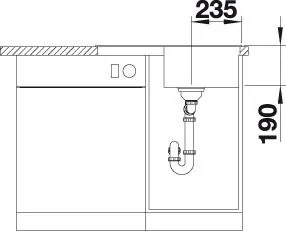 BLANCO GmbH + Co KG Granitový dřez Blanco ZIA 45 S Compact bílá 524725