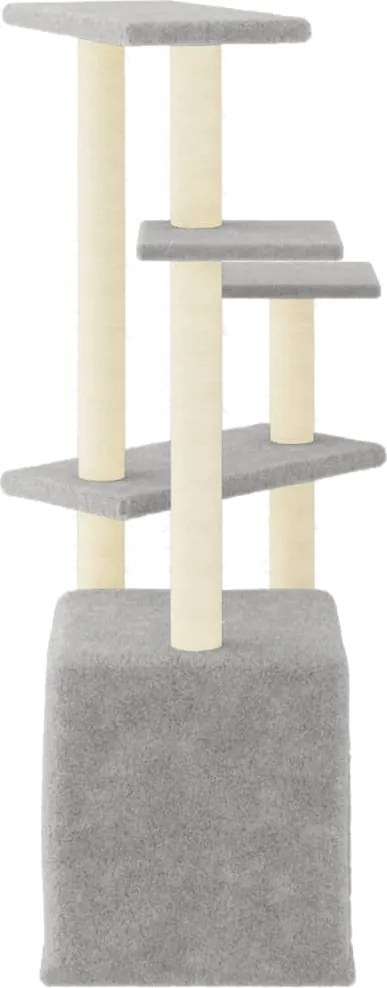 Škrabadlo pro kočky se sisalovými sloupky světle šedé 107,5 cm 172071
