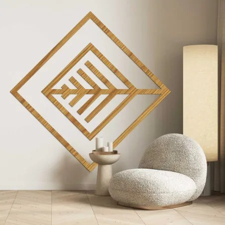 Geometrická dřevěná dekorace na zeď - Moderní design | SENTOP HDF0397-B