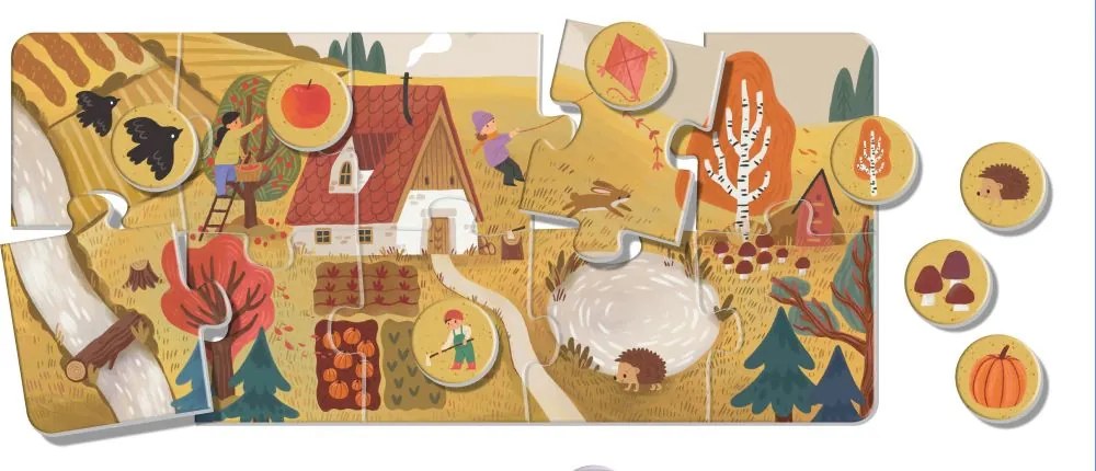 Efko KukiKuk – Véééliké puzzle loto Roční období