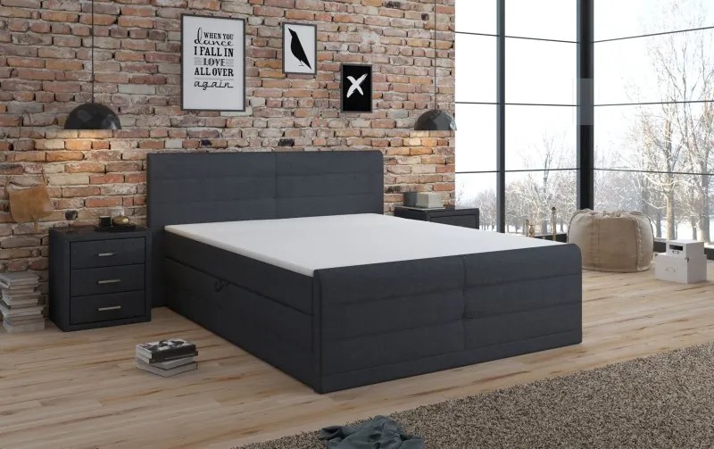 Postel boxspring Boston Megakomfort 160x200 s úložným prostorem Inari