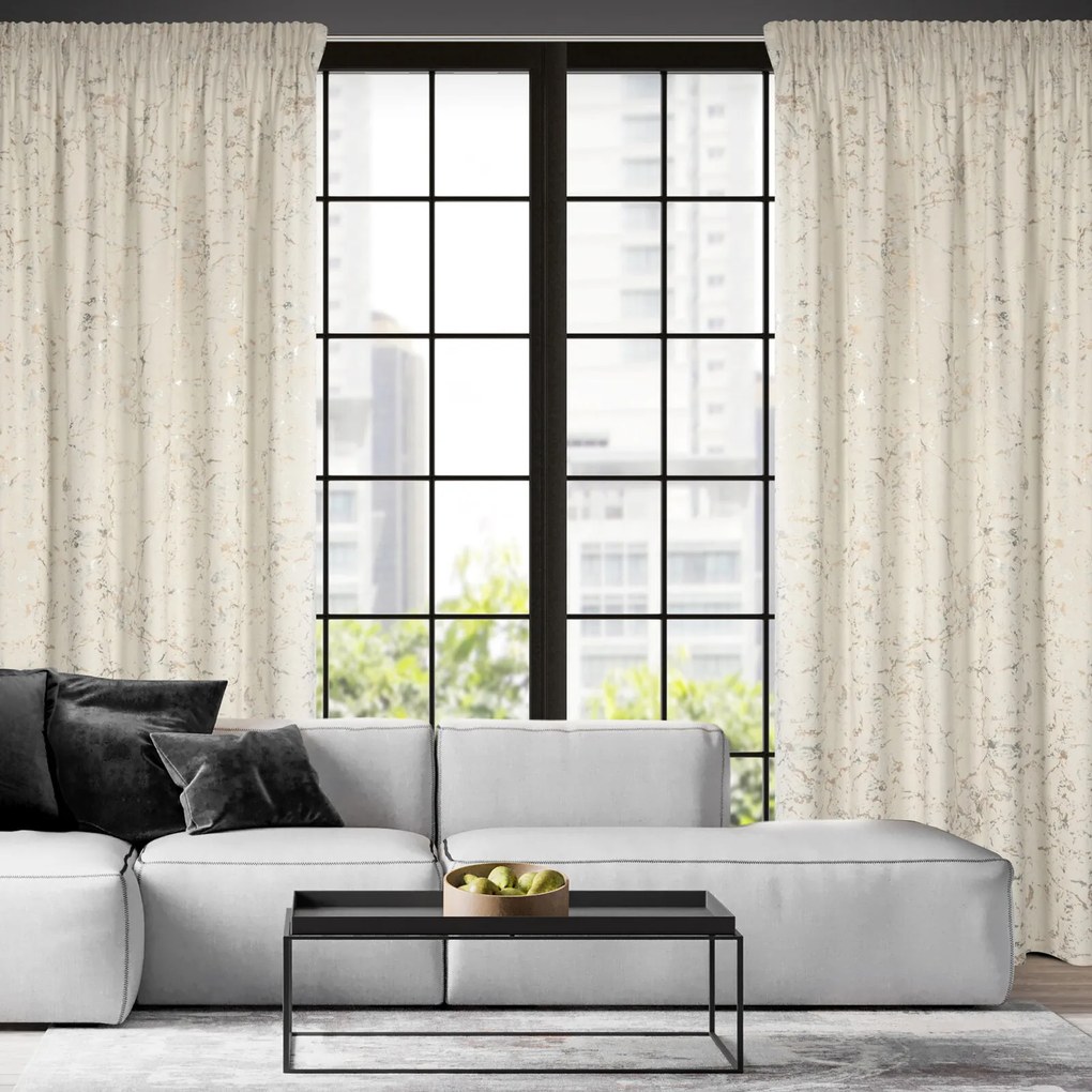 ZATEMŇOVACÍ ZÁVĚS NA PÁSCE DORI 140X270 CM VZOROVANÁ