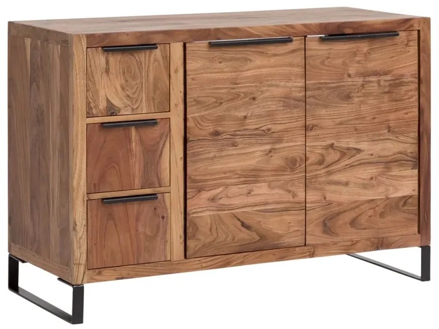 furniture-nabytek.cz - Masivní skříňka do koupelny Sidora I, 2 díly, z akátového dřeva, lakovaná, hnědá