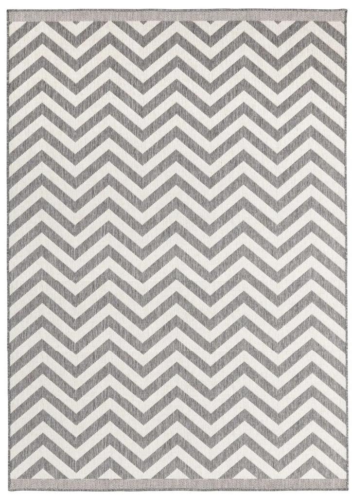 NORTHRUGS - Hanse Home koberce Kusový koberec Twin Supreme 103432 Palma grey creme – na ven i na doma - 80x150 cm