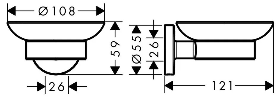 Hansgrohe Logis Universal, miska na mýdlo, chromová, HAN-41715000