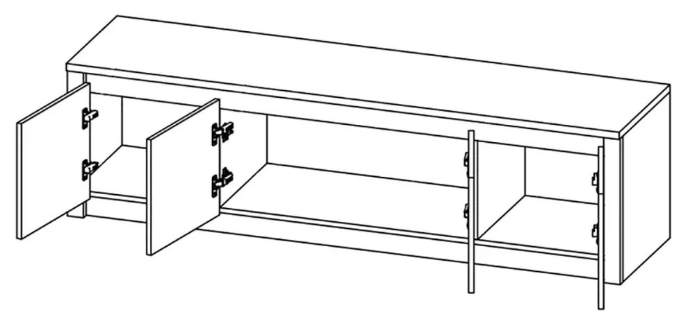 MONTANA d | TV stolek/komoda K4D | 170 cm | lefkas