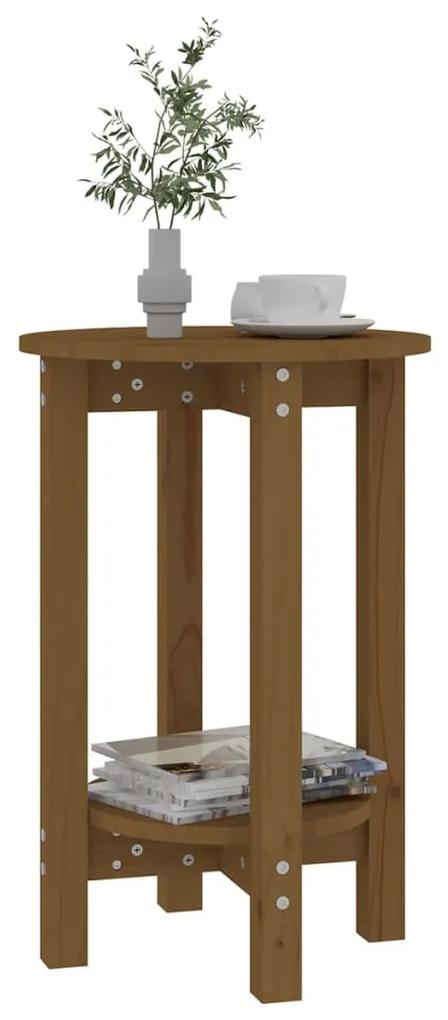 Konferenční stolek medově hnědý Ø 40 x 60 cm masivní borovice - Default Title