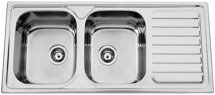 Sinks OKIOPLUS 1160 DUO V 0,7mm leštěný (RDOPL11650027V) Sinks