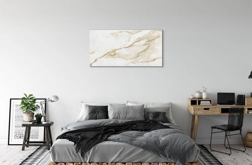 Obraz na skle Marble kamenná zeď 125x50 cm