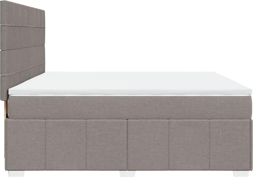 Box spring postel s matrací taupe 180x200 cm textil 3294051